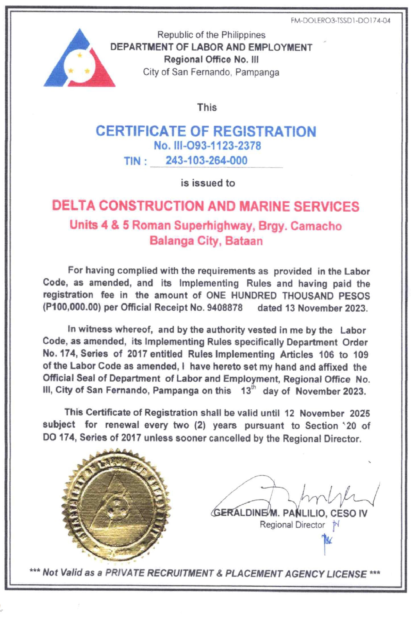 Permits & Certificates – Delta
